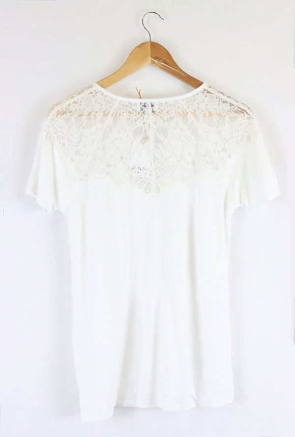 Witchery White Top With Lace S Reluv Clothing Australia