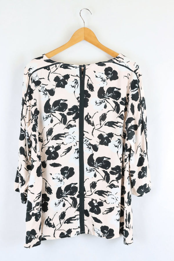 Blue Illusion Pink And Black Top L - Reluv Clothing Australia