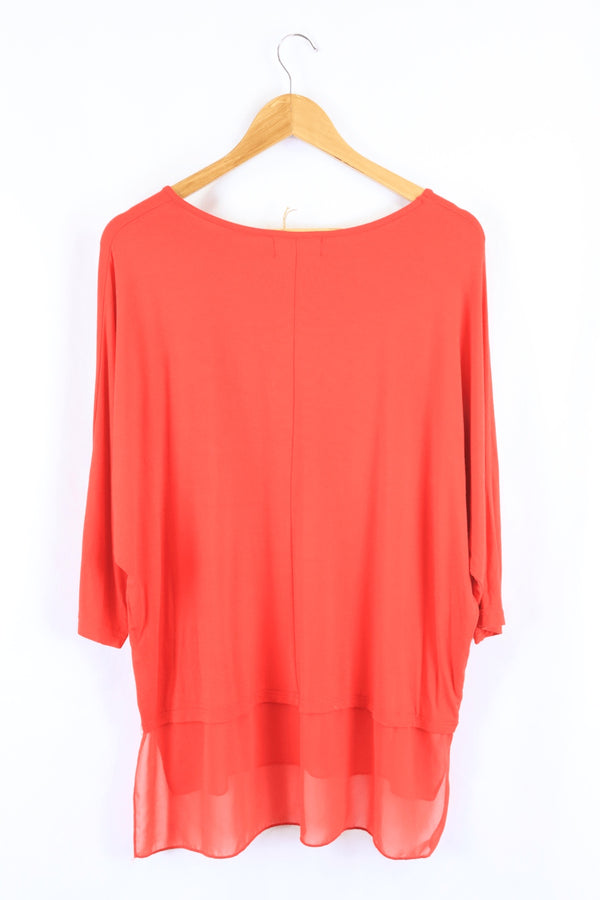 Bamboo By Whispers Red Long Sleeve L - Reluv Clothing Australia