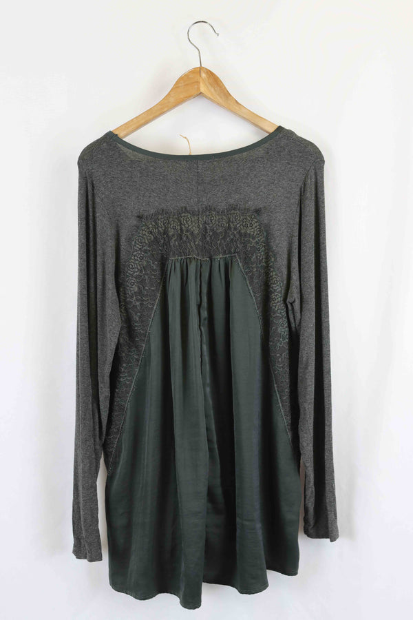 Sussan Grey Top L - Reluv Clothing Australia