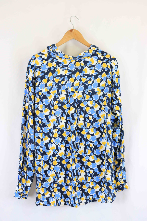 Capture Yellow And Blue Top 18 - Reluv Clothing Australia