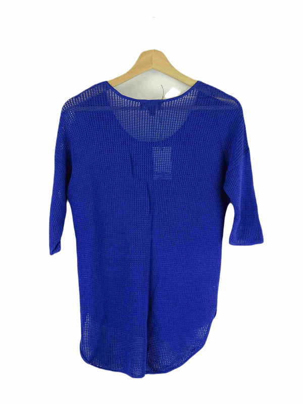 Sussan Blue Mesh Top XS - Reluv Clothing Australia