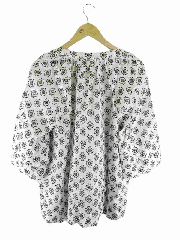 Sussan White Patterned Top 12 - Reluv Clothing Australia