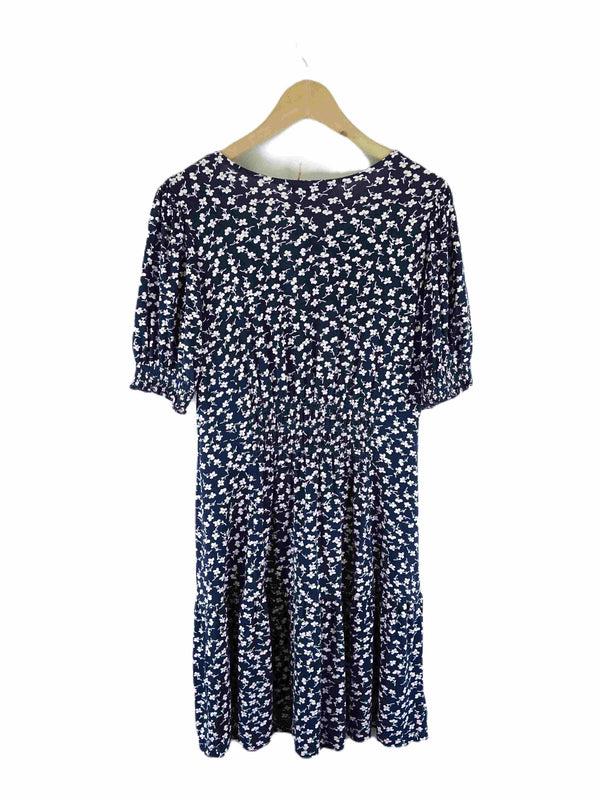 French Connection Navy Floral Dress 8 - Reluv Clothing Australia