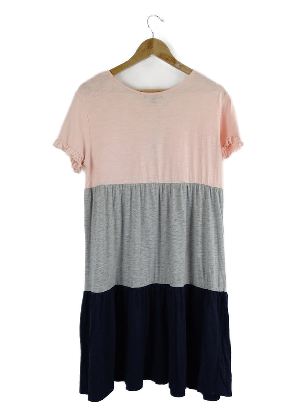 Caroline Morgan Pink, Grey and Navy Smock Dress 10 - Reluv Clothing ...