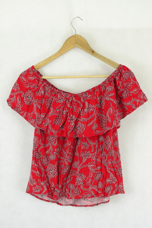 Bardot Red Floral Top 6 - Reluv Clothing Australia