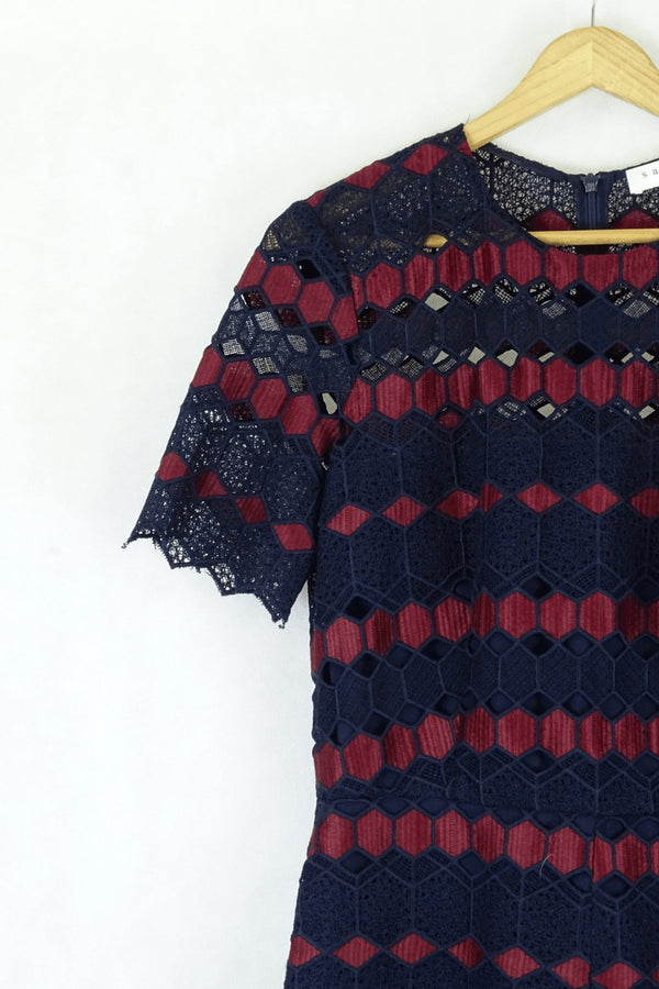 Sandro Blue and Purple Playsuit 3 - Reluv Clothing Australia