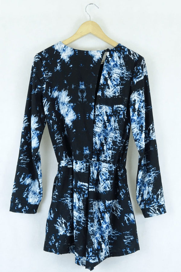 Backstage Blue And Black Jumpsuit XS - Reluv Clothing Australia