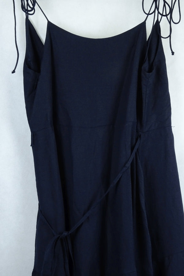 Backstage Black Wrap Dress M - Reluv Clothing Australia