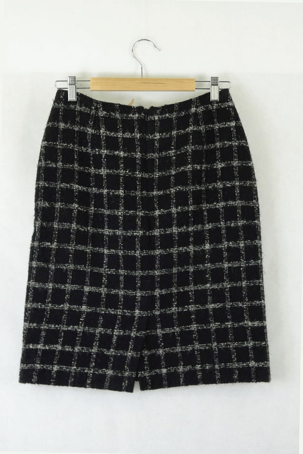 Precis Petite Black And White Check Skirt 10 - Reluv Clothing Australia