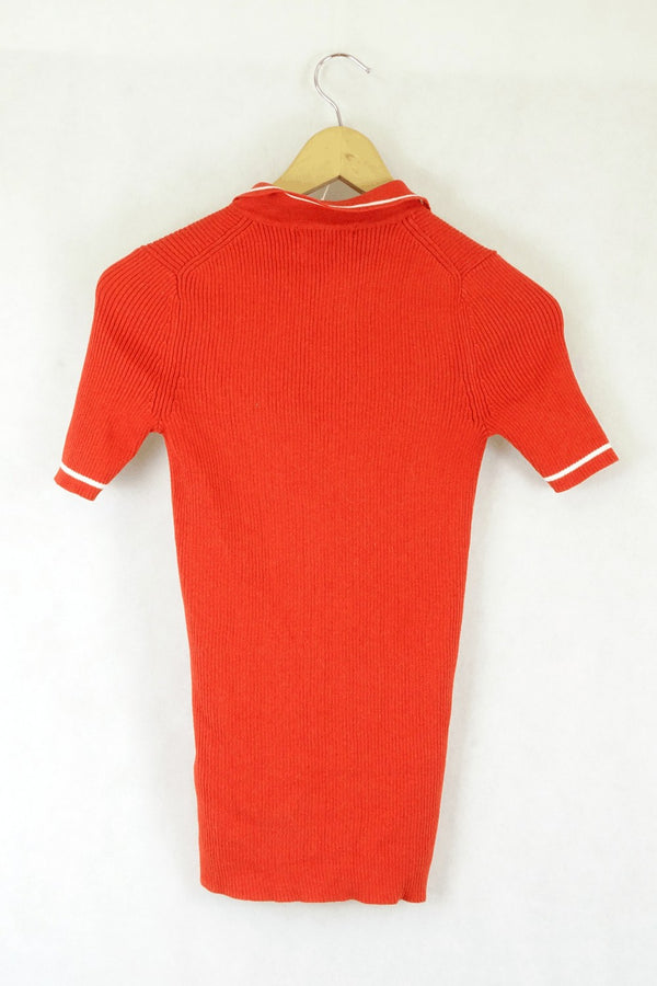 Uniqlo Red Knit Top XS - Reluv Clothing Australia