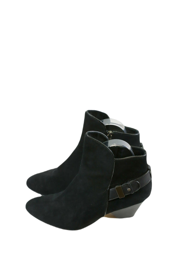 Mimco Black Boots With Wedge 37 - Reluv Clothing Australia