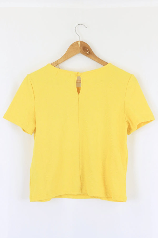 Lovely Girl Yellow Top With Beads M - Reluv Clothing Australia